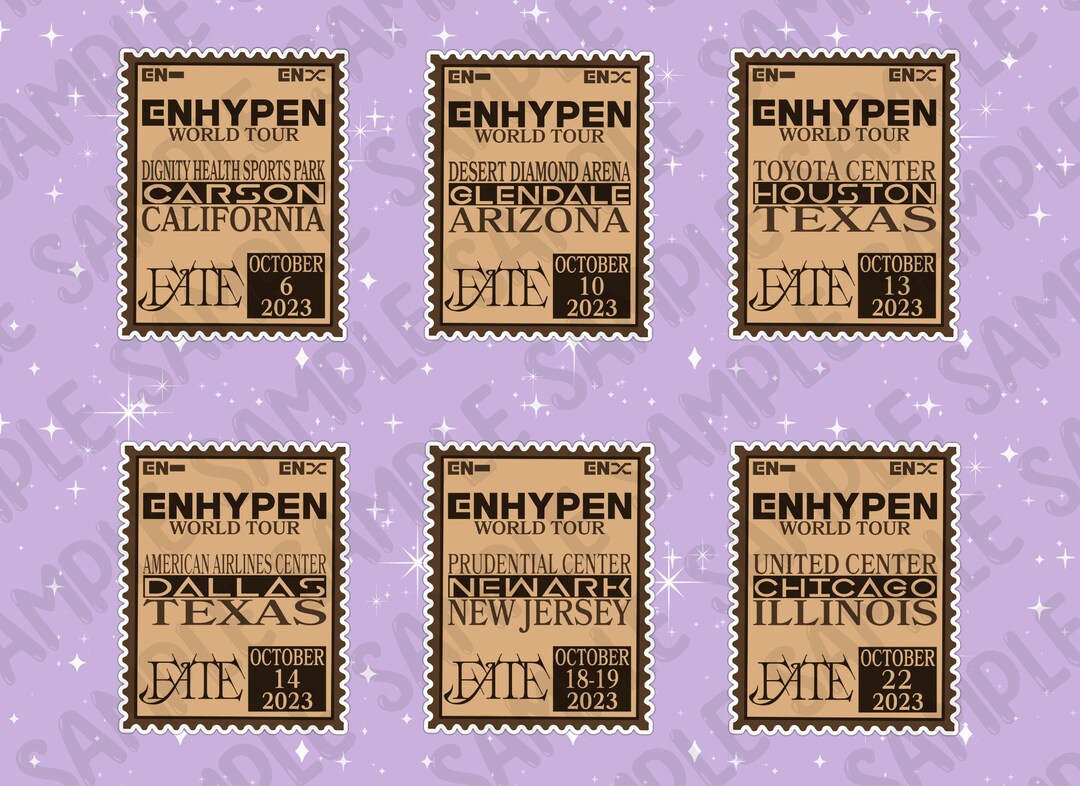 KPOP | EN- | Fate World Tour | Stamp Sticker | Journal & Scrapbooking ...