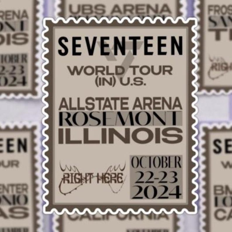 KPOP | SVT | Right Here Tour | Stamp Sticker | Journal & Scrapbooking ...