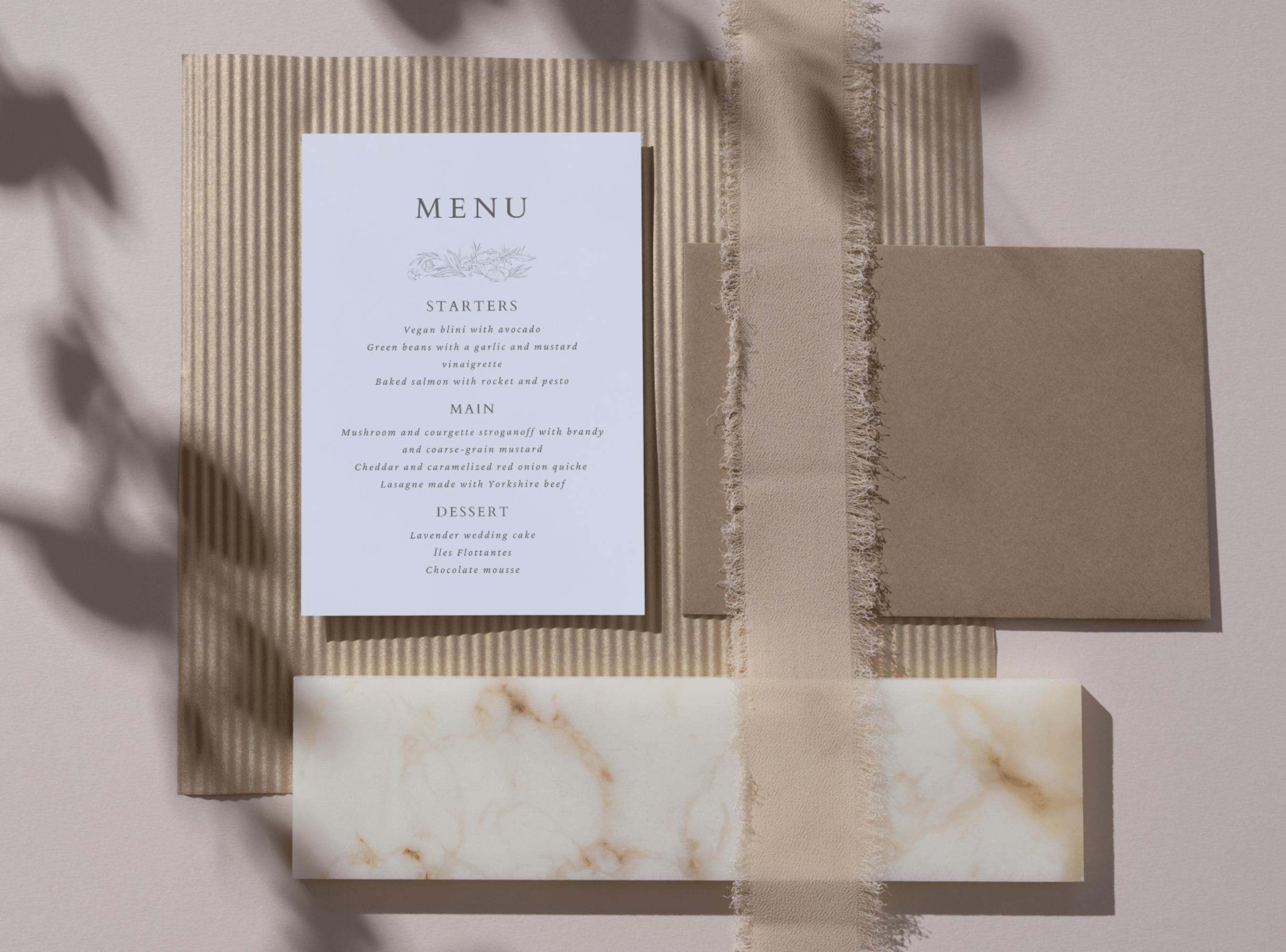 Luxury Dinner Party Menu Template Editable Canva Design Elegant Table ...