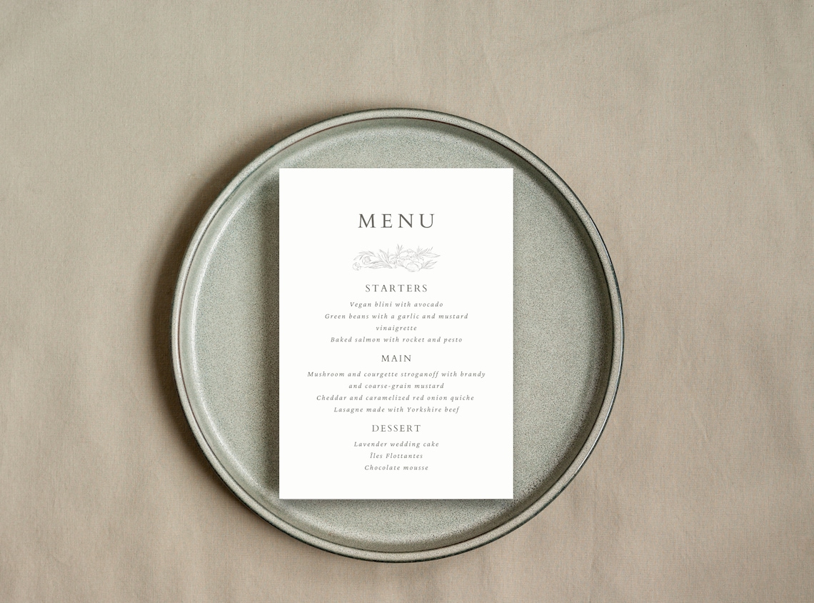 Luxury Dinner Party Menu Template Editable Canva Design Elegant Table ...