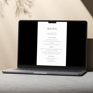 Luxury Dinner Party Menu Template Editable Canva Design Elegant Table ...