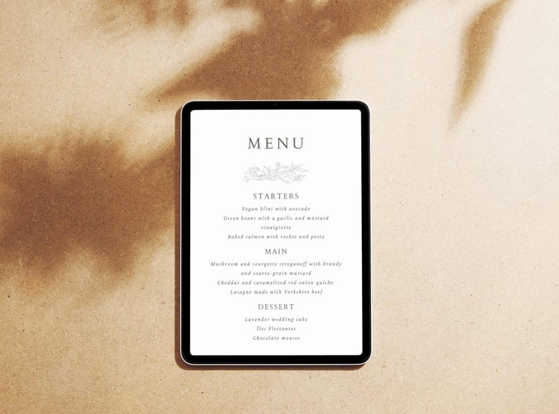 Luxury Dinner Party Menu Template Editable Canva Design Elegant Table ...