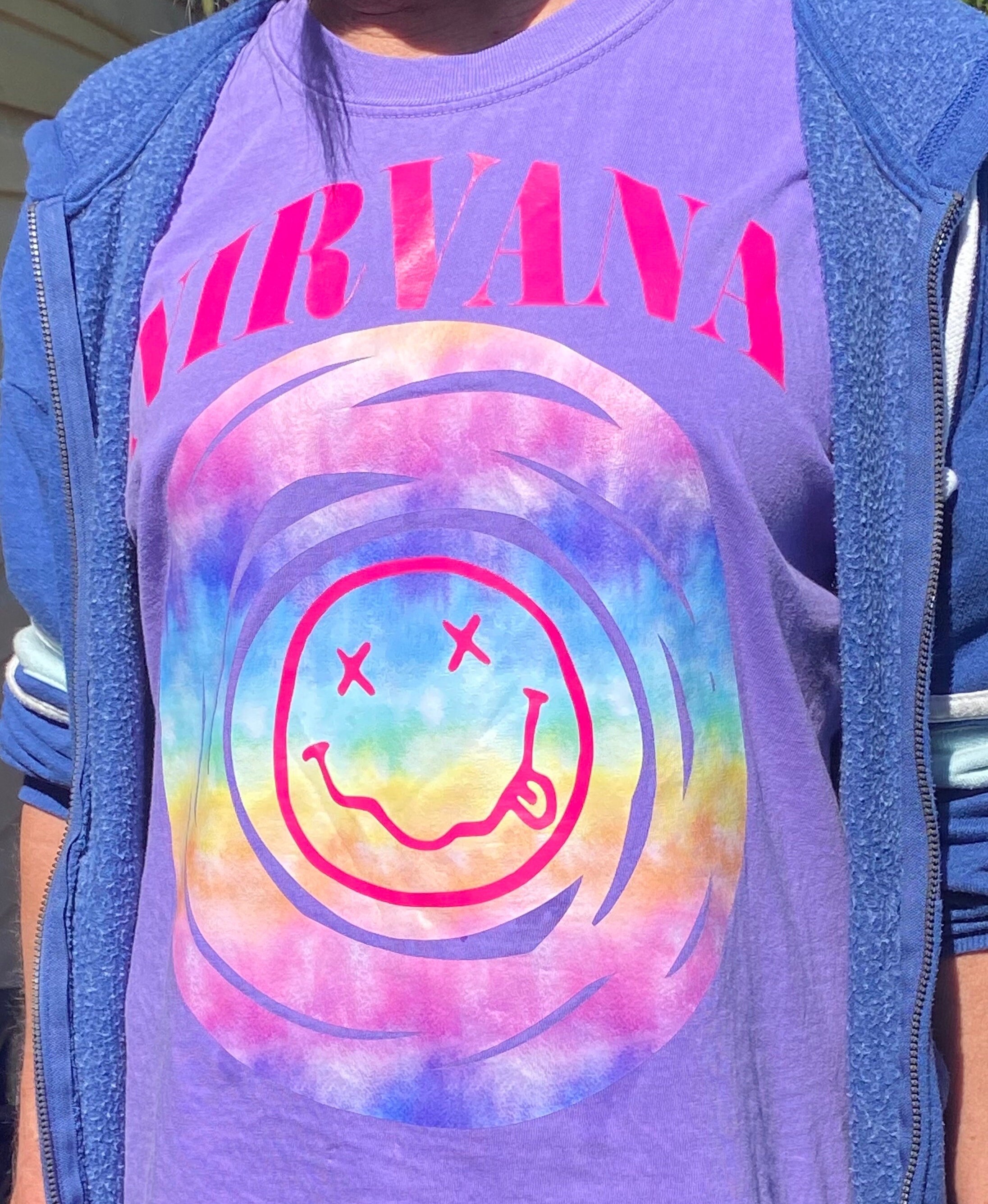 Vintage 90s Band Nirvana T Shirt Gift for Wife Hippy Tee Gift for ...