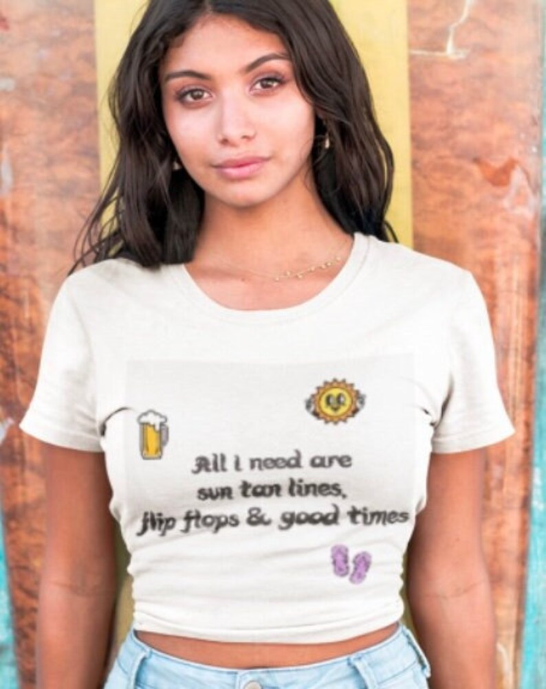 Summertime Sun Tan Lines Flip Flops And Good Times Graphic T Etsy