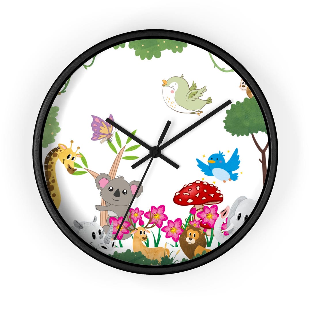 Wall Clock , Forest Friends Wall, Animal Figure Wall Clock , Panda ...