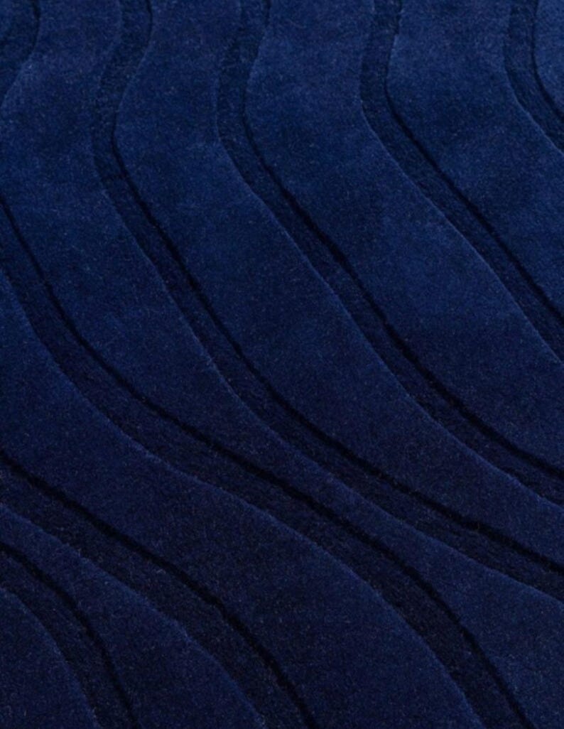 Solid Plain Colour High Low Design Luxurious Handmade Woolen Tufted ...