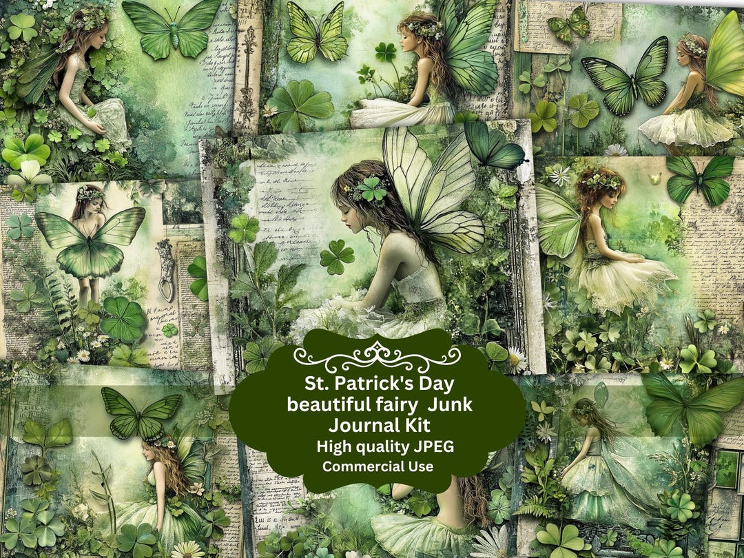 Watercolor St. Patrick's Day Fairy, Beautiful Fairy Printables, Fantasy ...
