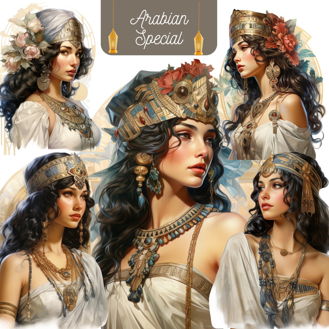 Arabian Princess Clip Art: Vintage Scrapbook Kit (digital Download) - Etsy