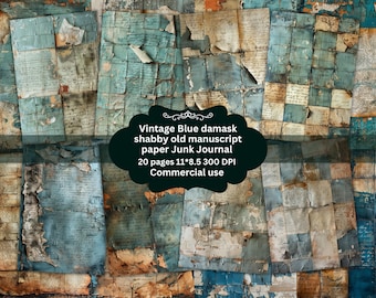 Distressed Yellow Journal Pages, Digital Junk Scrapbook Paper Kit ...