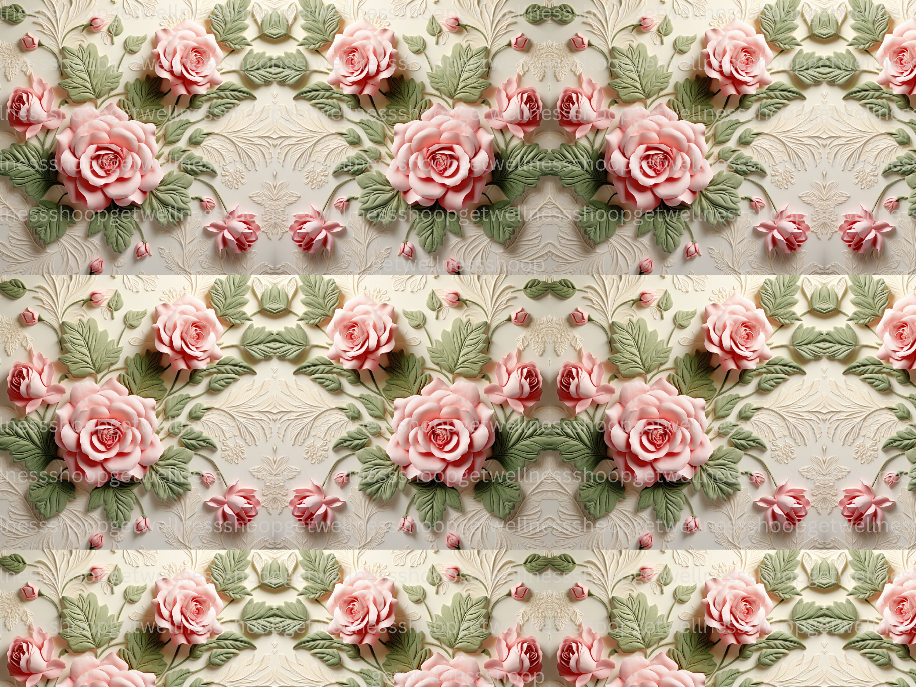 Golden Rose Seamless Pattern-digital Paper Pack for Crafting,seamless ...