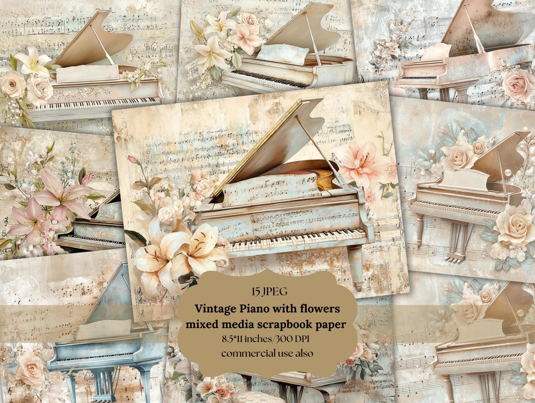 Vintage Printable Old Fashioned Antique Piano Cut Out and Assemble ...