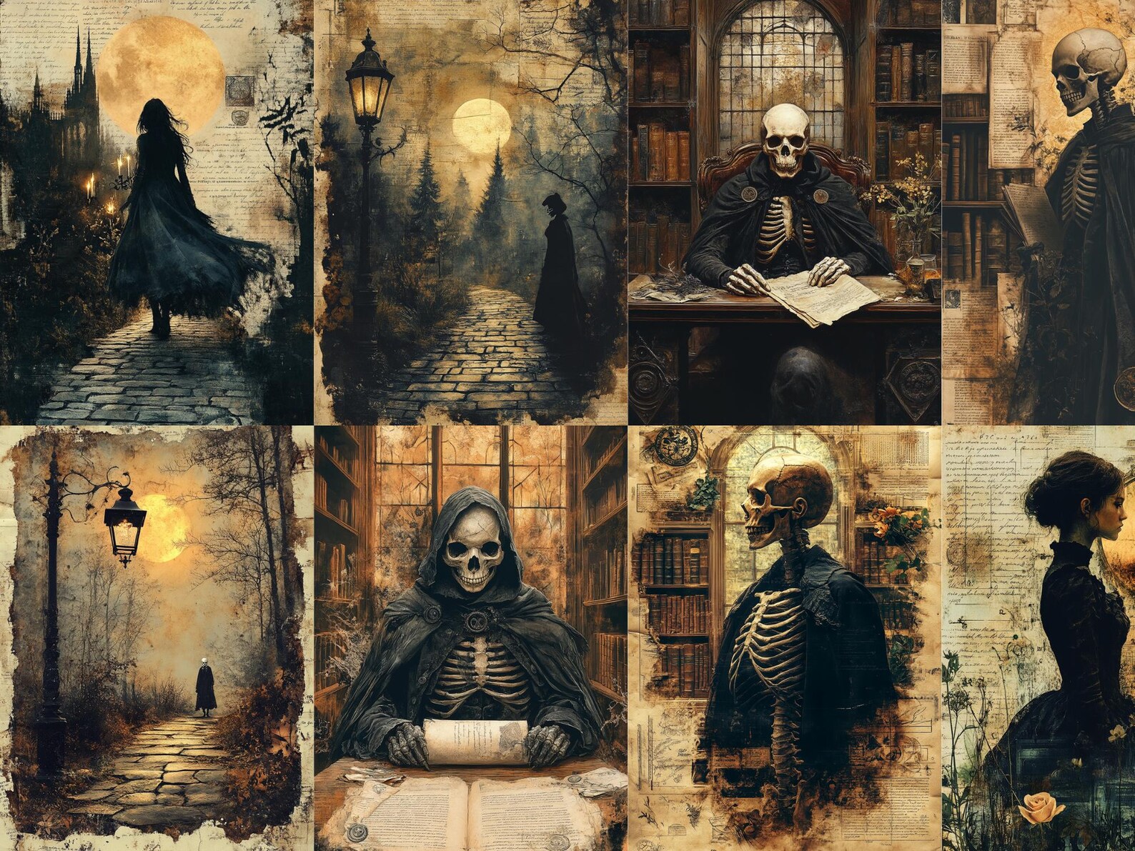 Haunted Junk Journal Pages: Spooky Witch Ephemera (digital Download 8 ...
