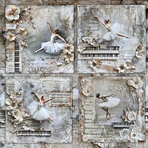 Ballet Junk Journal Kit ,digital Floral Journal, Shabby Chic Journal ...