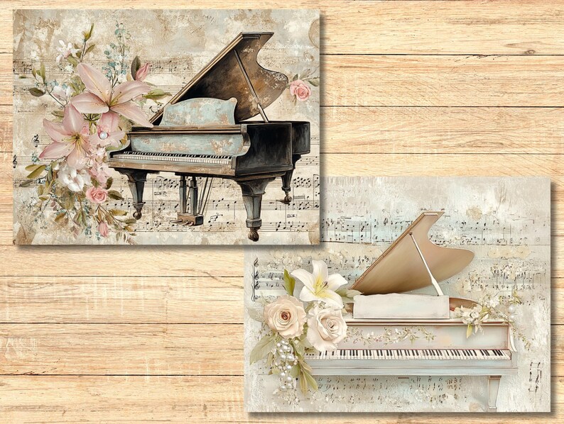Vintage Printable Old Fashioned Antique Piano Cut Out and Assemble ...