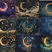Celestial Crescent Cosmic Sky Moon Junk Journal Printable Kit Celestial ...