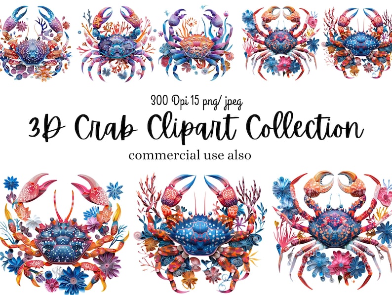 3d Crab Clipart, Sea Animals Png, Crab Png, Beach, Marine, Underwater ...