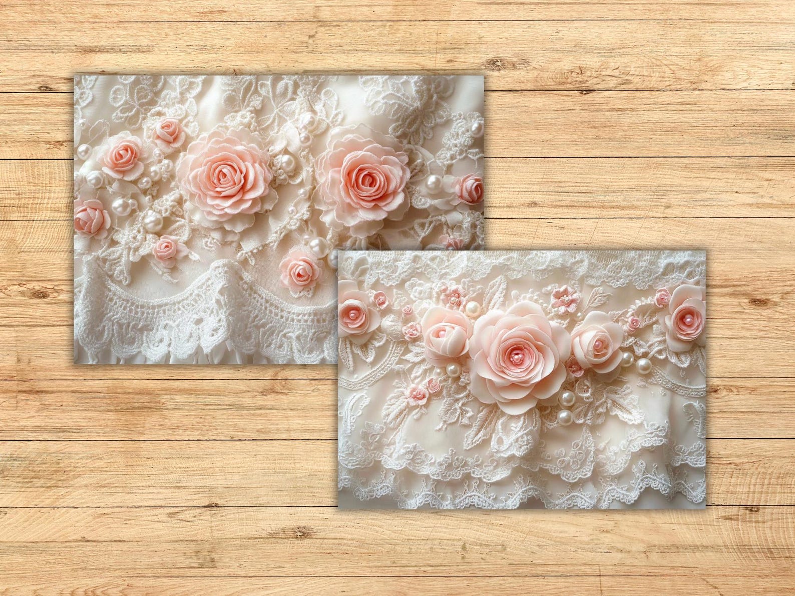 Pink Flower Lace Junk Journal Pages: Elegant Pastel Printable (digital ...