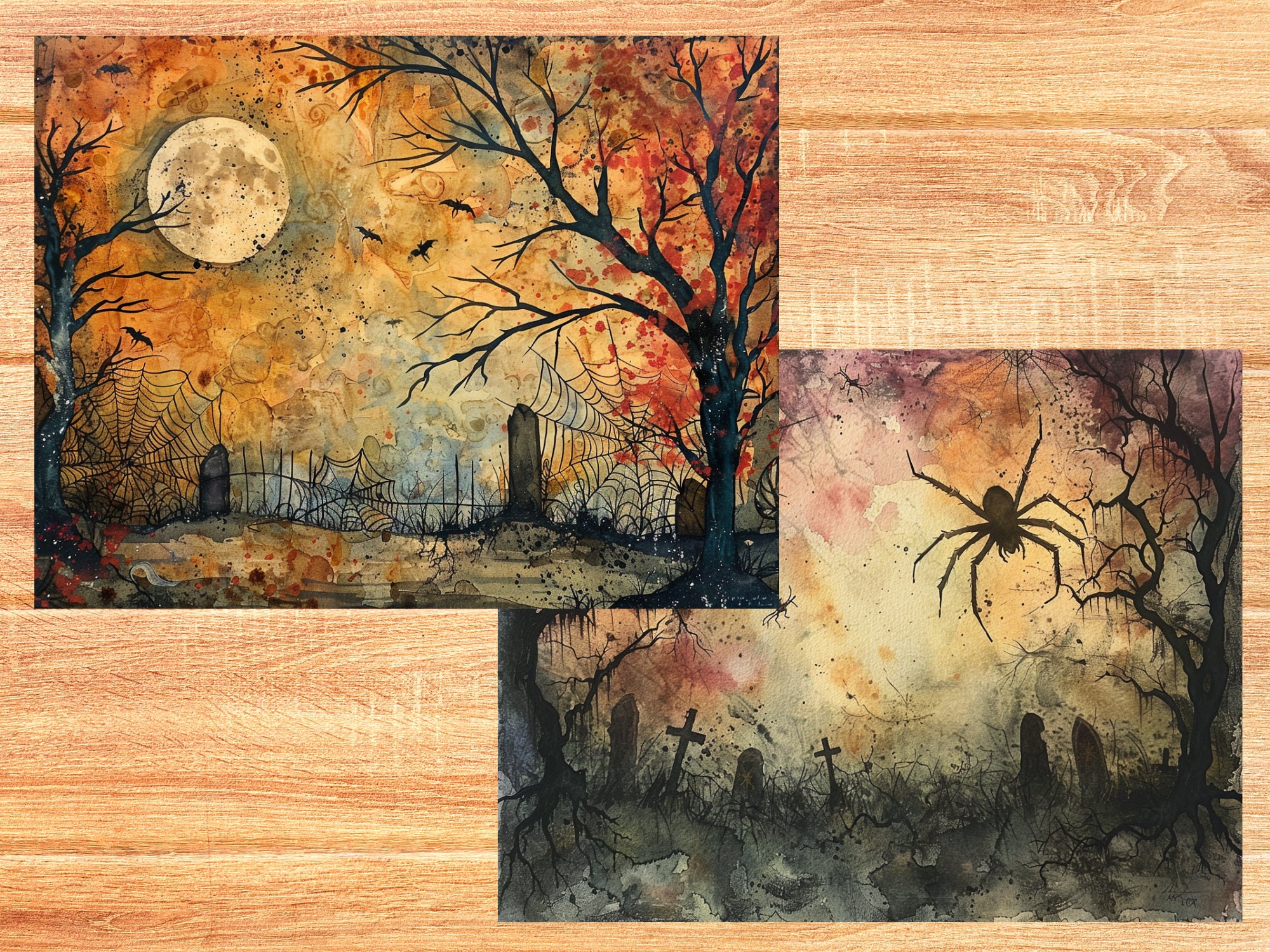 Haunted Graveyard Mansion Junk Journal Pages, Gothic House Scrapbook ...