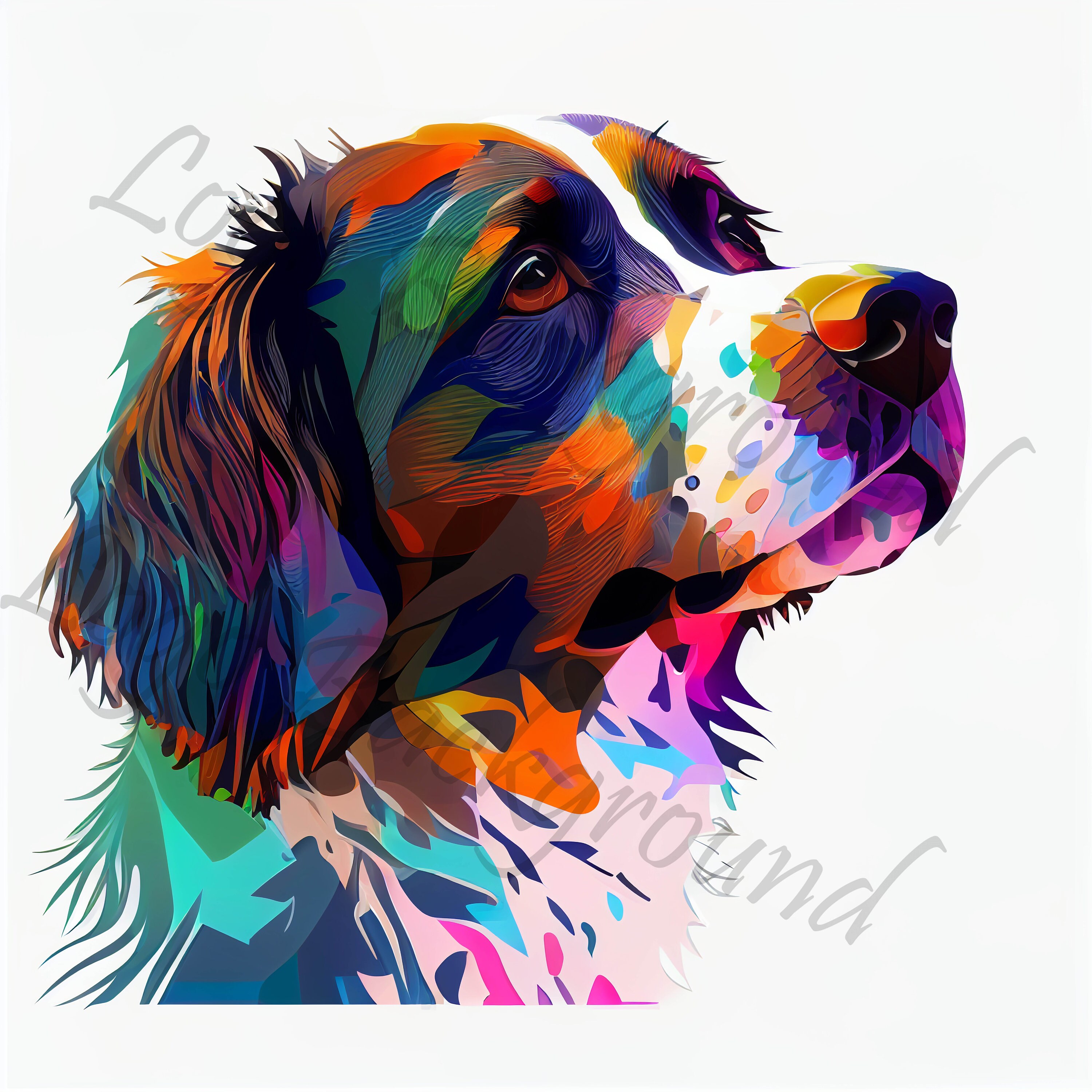 4x Polygon Dog Motifs, Logo Animals, High-resolution Jpgs, 300 Dpi ...