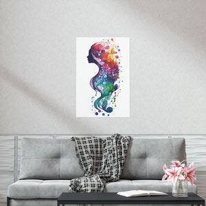 Premium Matte Vertical Poster Mermaid Portrait Mythical Creature ...