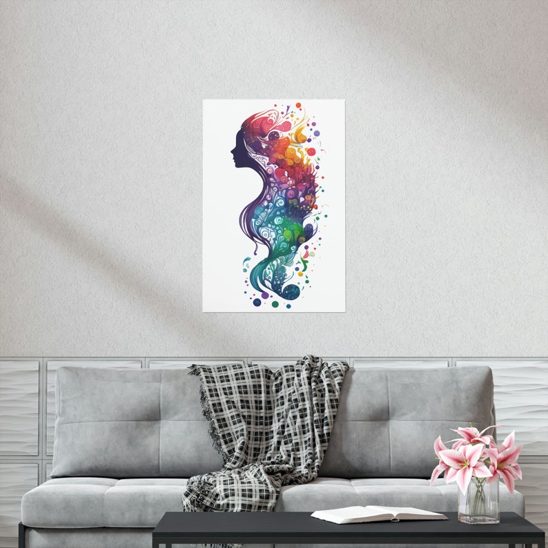 Premium Matte Vertical Poster Mermaid Portrait Mythical Creature ...