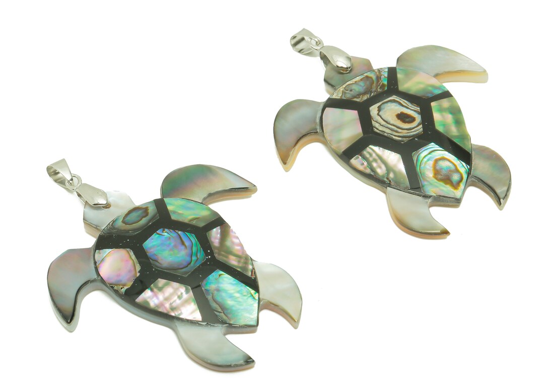 Abalone Shell Turtle Charm / Natural Shells / Animal Charm / Shell ...