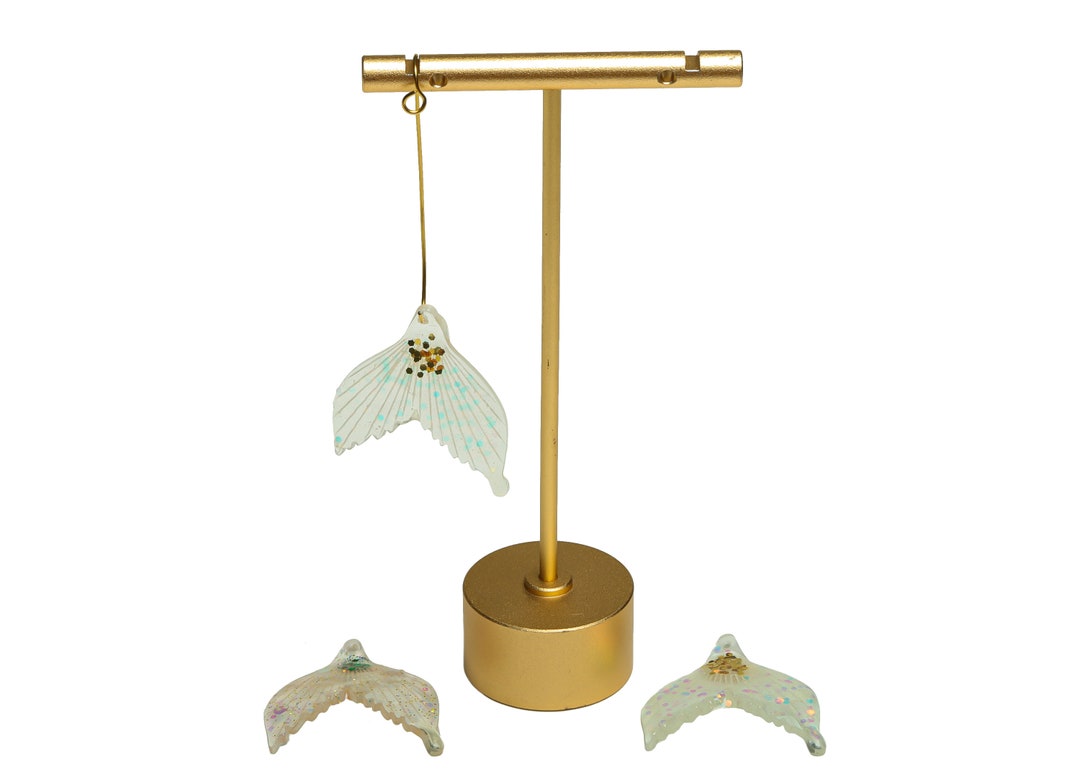 Acrylic Fishtail Charms / Mermaid Tail Earring Charms / Transparent ...