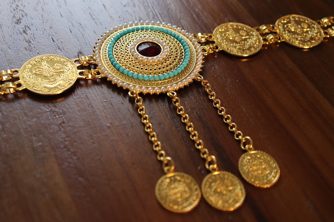 18k Gold Plated Waist Belt Kurdish Belt Woman Body Chain Kurdish ...