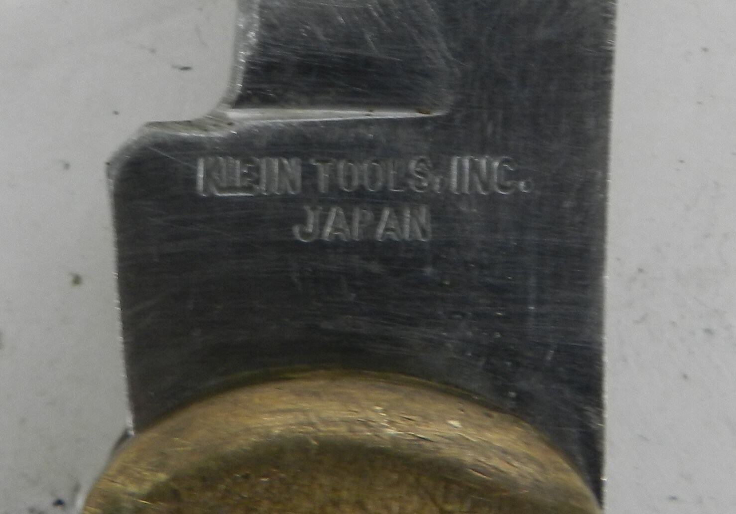 Vintage Klein Tools 44037 Wood Handle Folding Lockback Knife 3.5" Blade ...