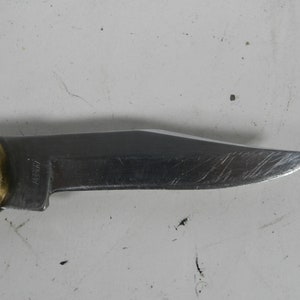 Vintage Klein Tools 44037 Wood Handle Folding Lockback Knife 3.5" Blade ...