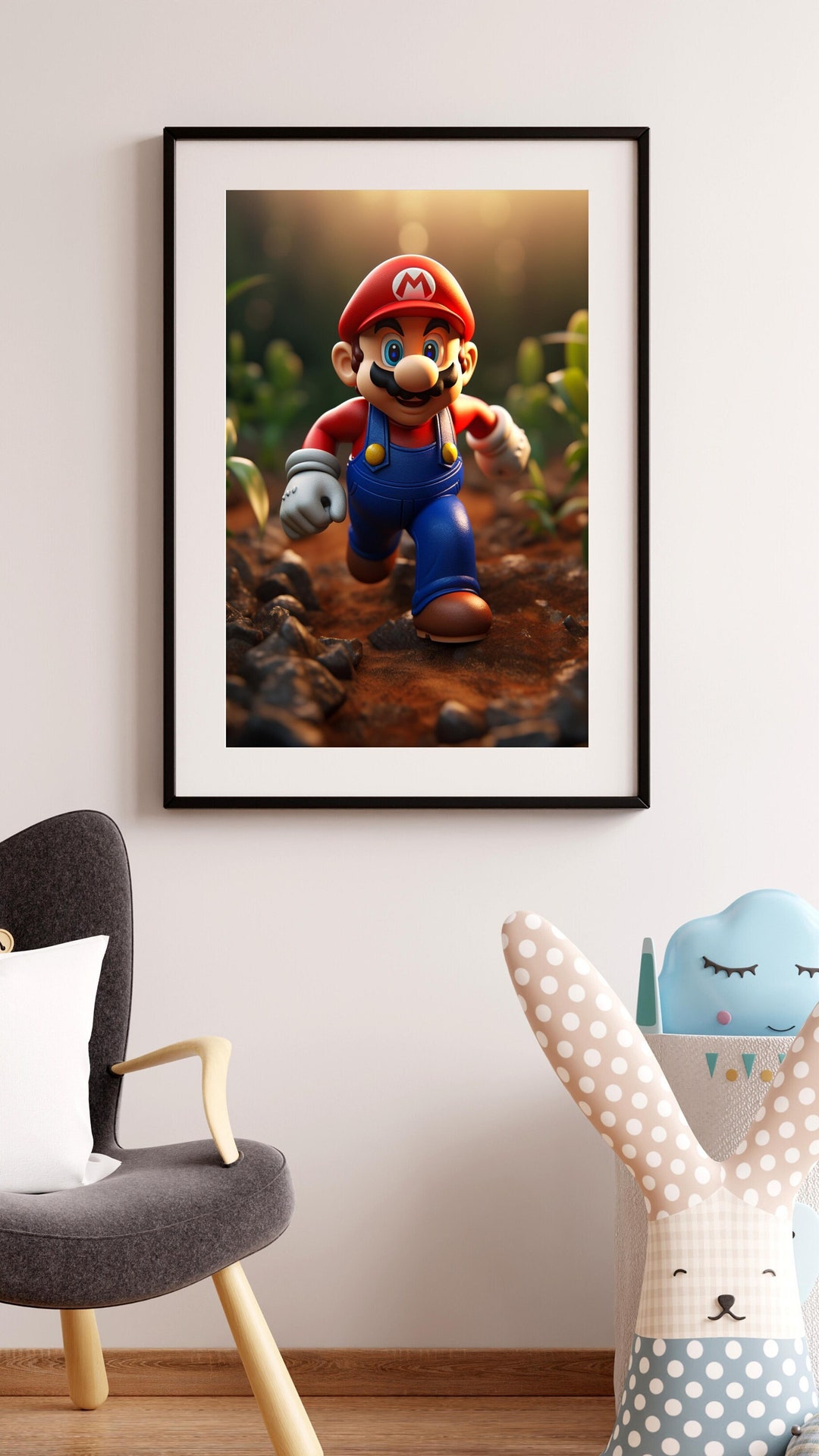 Super Mario Painting for Kids| PRINTABLE Wall Art | Digital Download ...