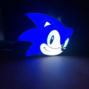 Sonic the Hedgehog 3D Printed Lamp. - Etsy