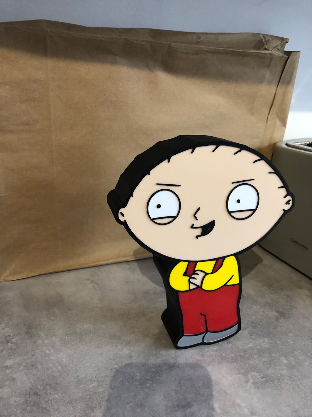 Stewie Griffin 3D Printed Lamp. - Etsy