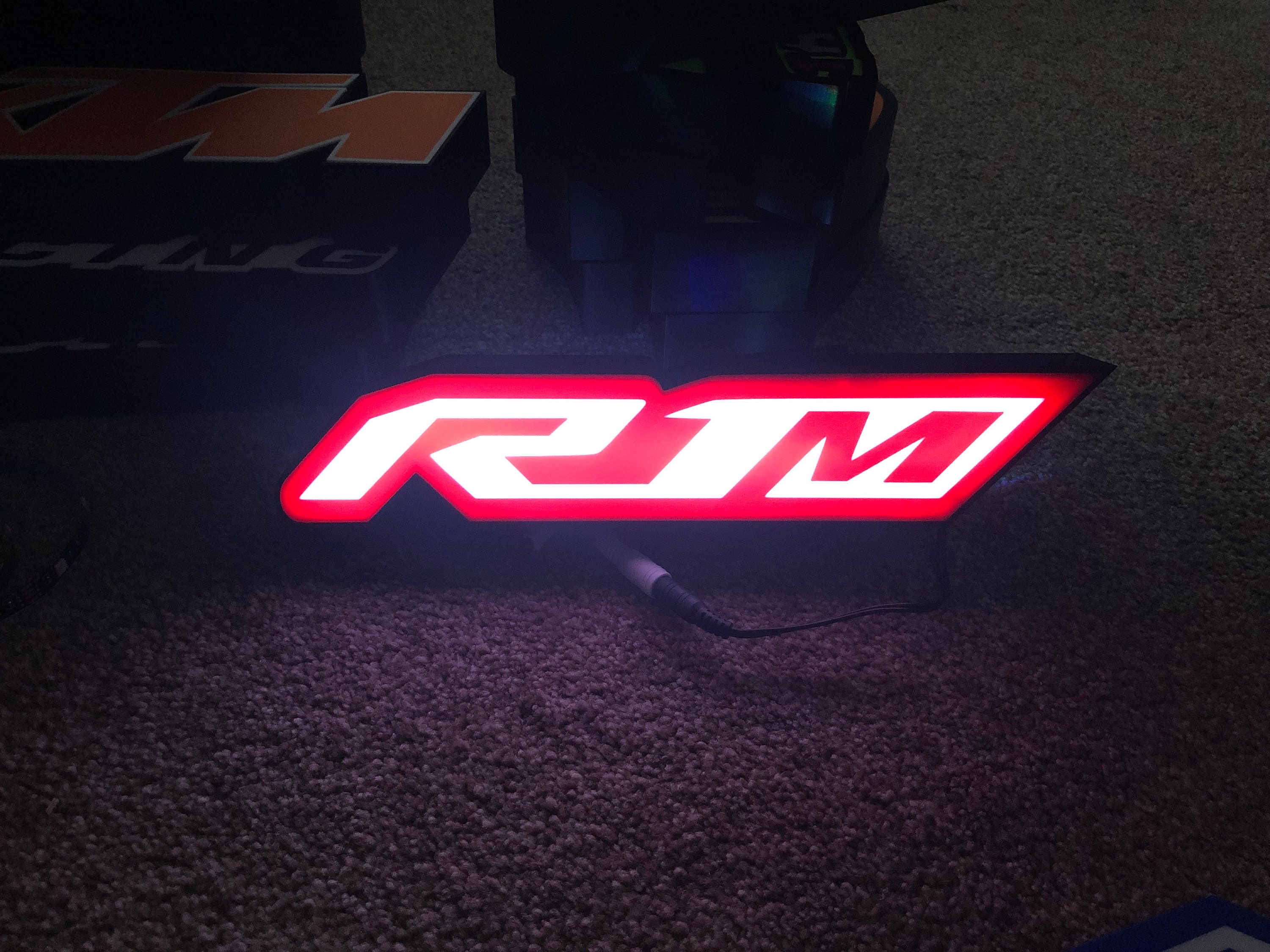 YAMAHA R1M 3d Printed Light Custom Sign Logo Design - Etsy
