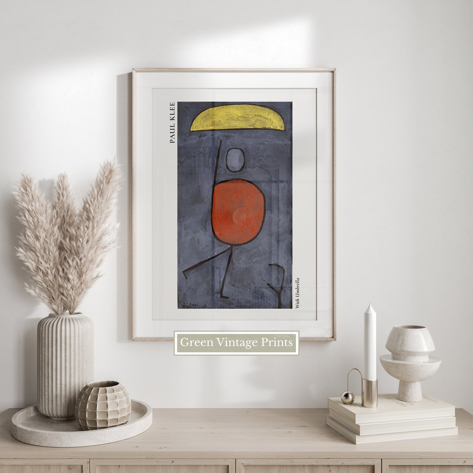 With Umbrella Paul Klee, Famous Pattern Wall Art Prints Digital 118 - Etsy