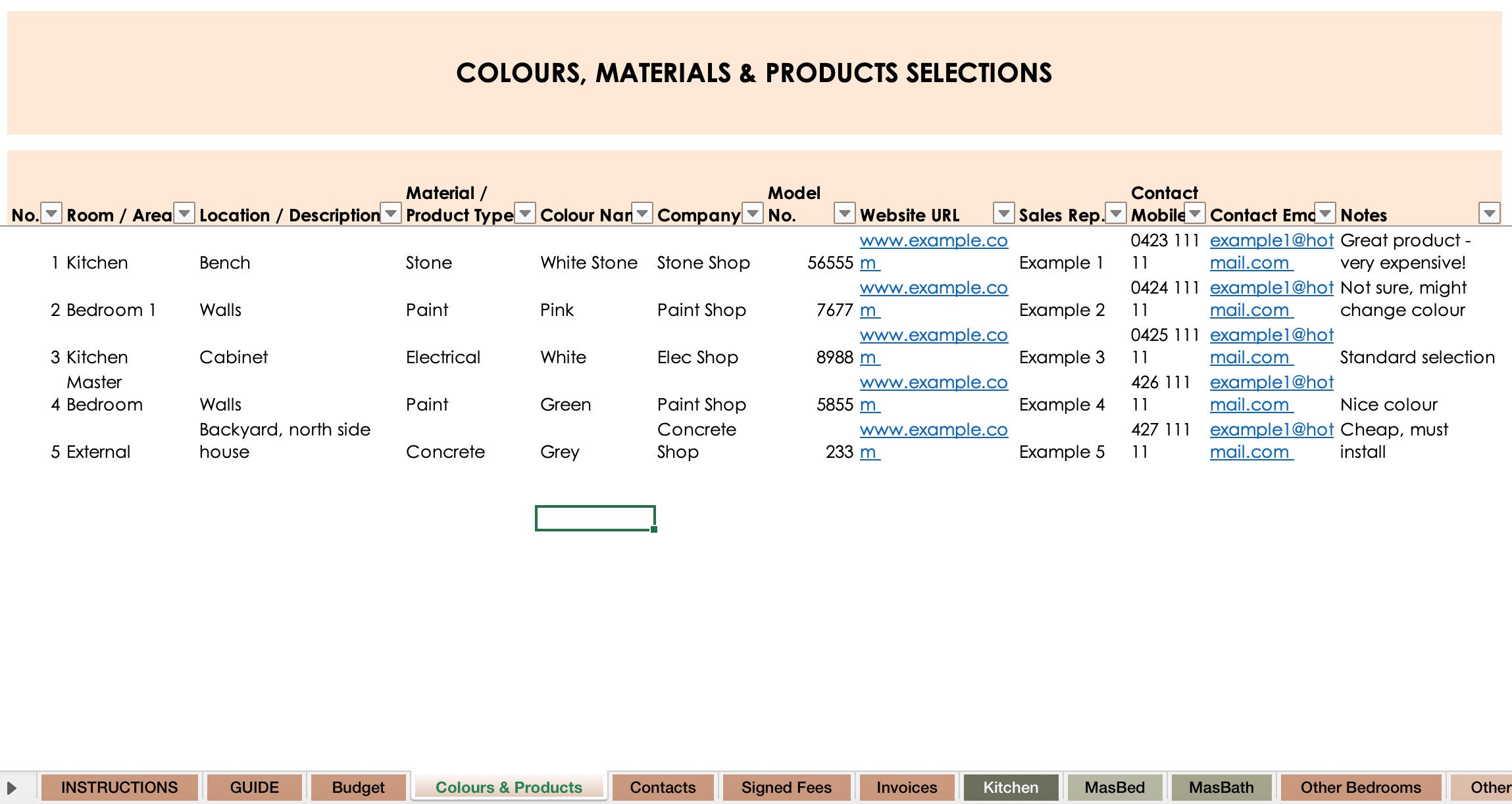 Renovation Budget Template | Home Remodelling Template | Excel ...