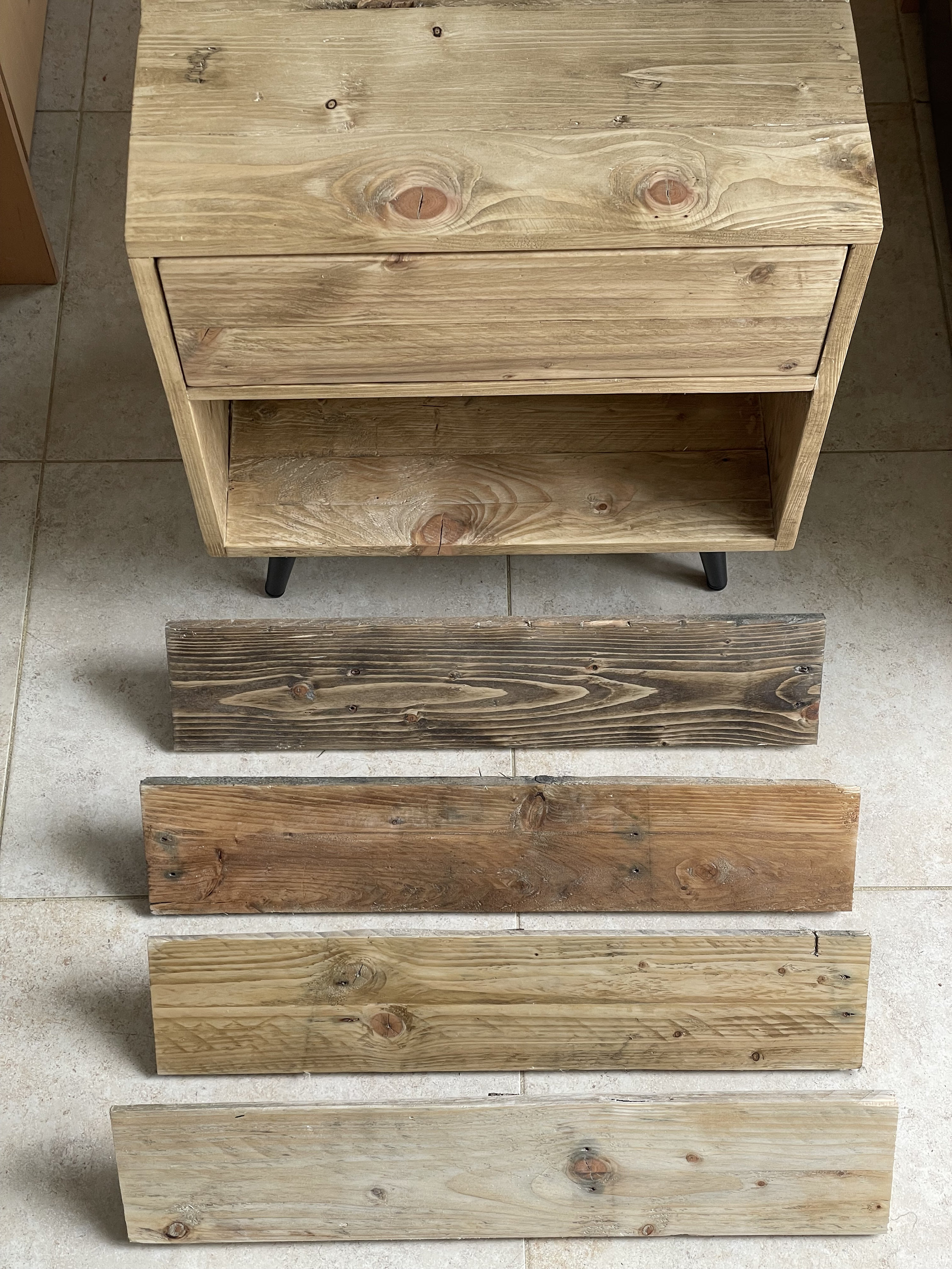 Bedside Table / Nightstand With 'push to Open' Drawer, Made From ...