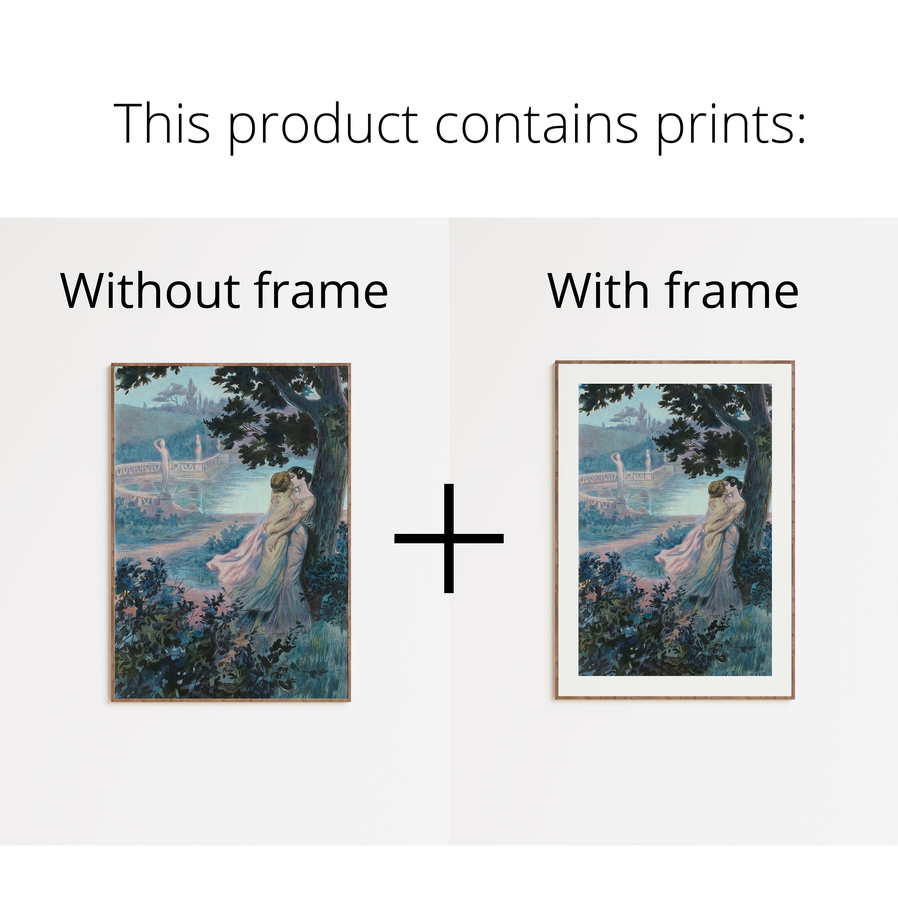 Georges Rochegrosse Two Woman Kissing Lesbian Art Print Wlw - Etsy UK