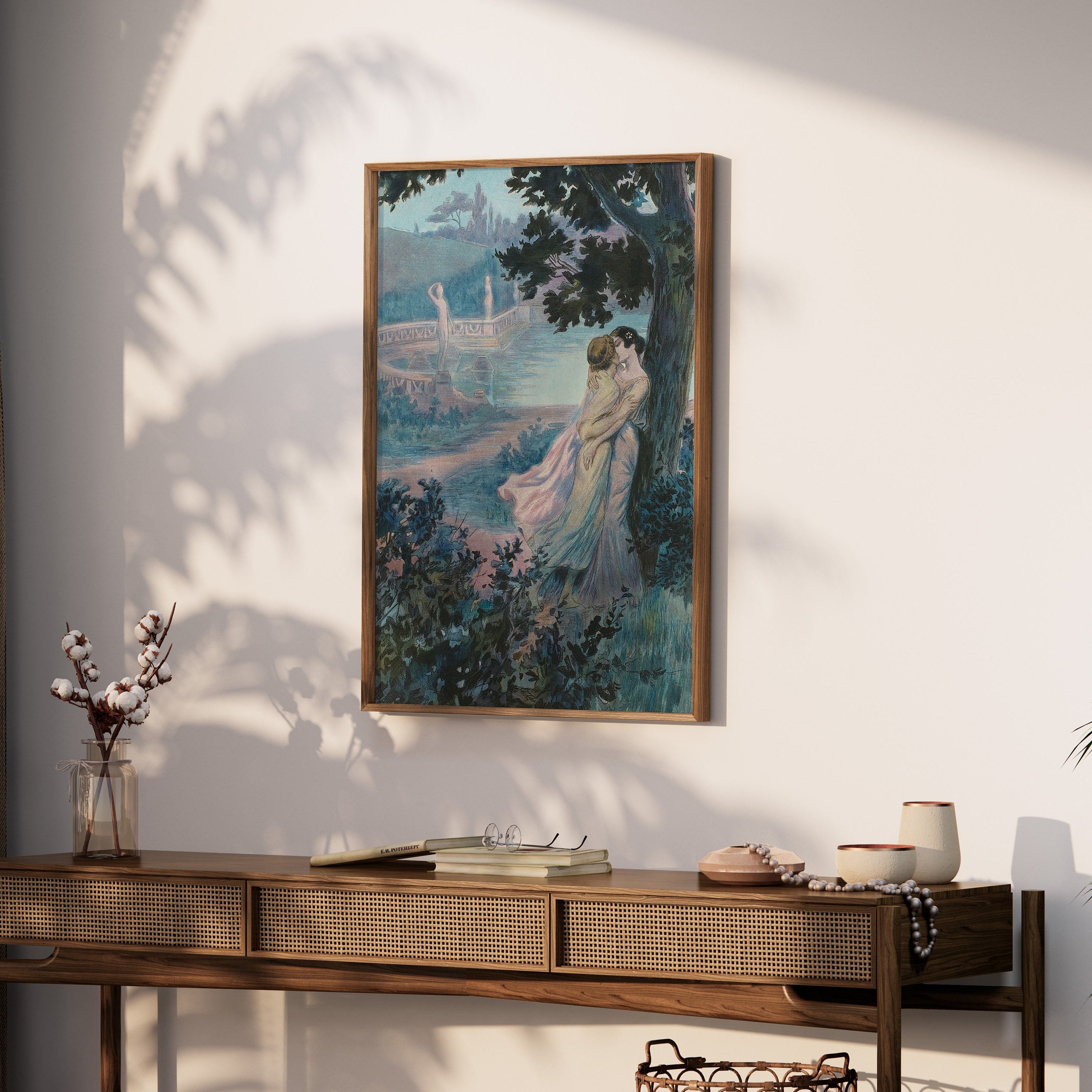 Georges Rochegrosse Two Woman Kissing Lesbian Art Print Wlw - Etsy UK