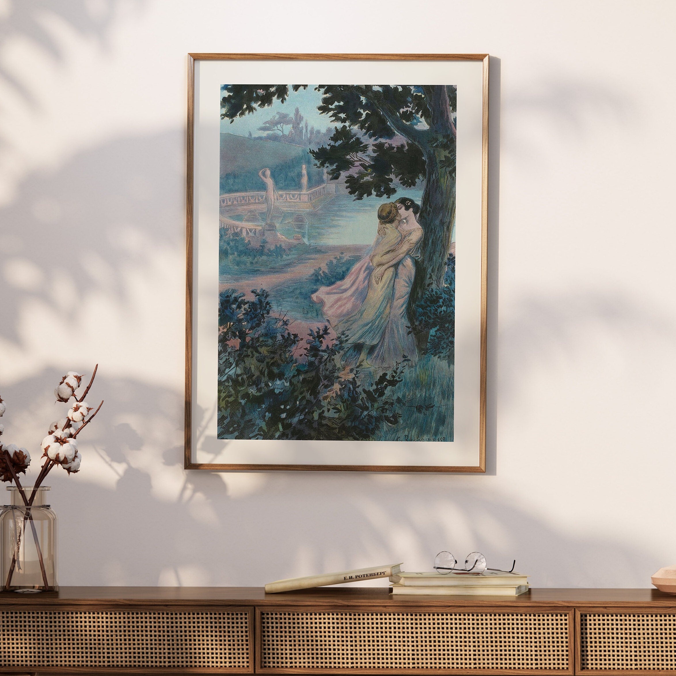 Georges Rochegrosse Two Woman Kissing Lesbian Art Print Wlw - Etsy UK