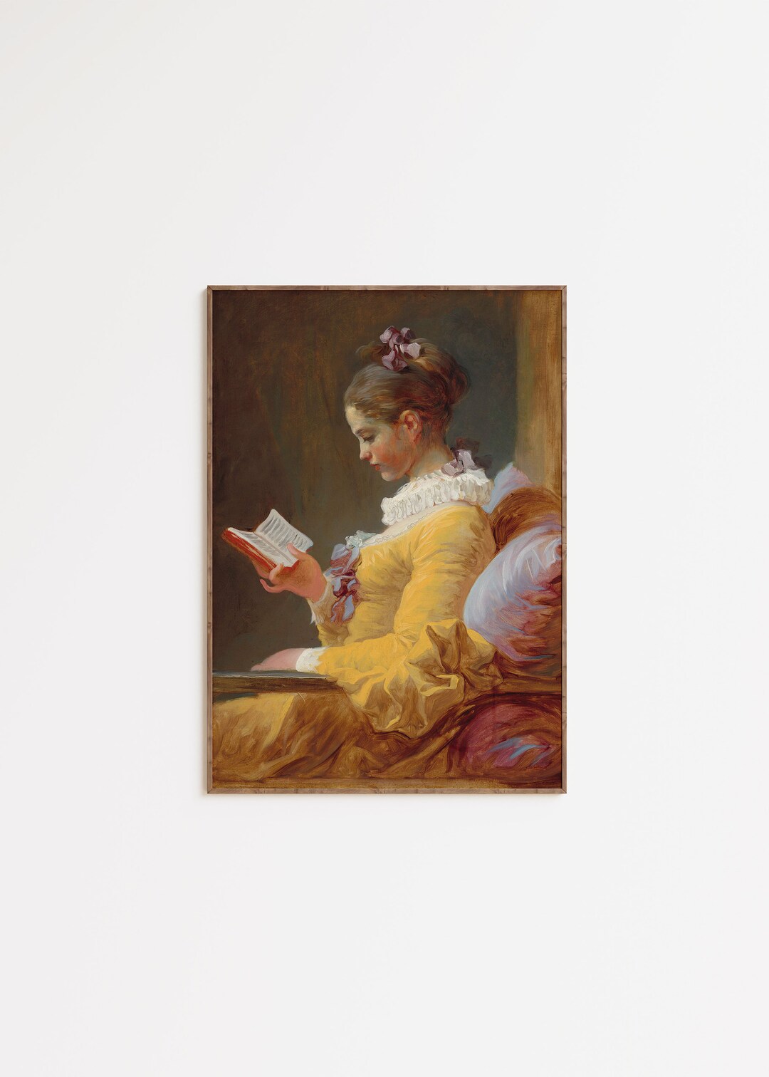 The Reader Fragonard Woman With Book Antique Oil Painting Library ...