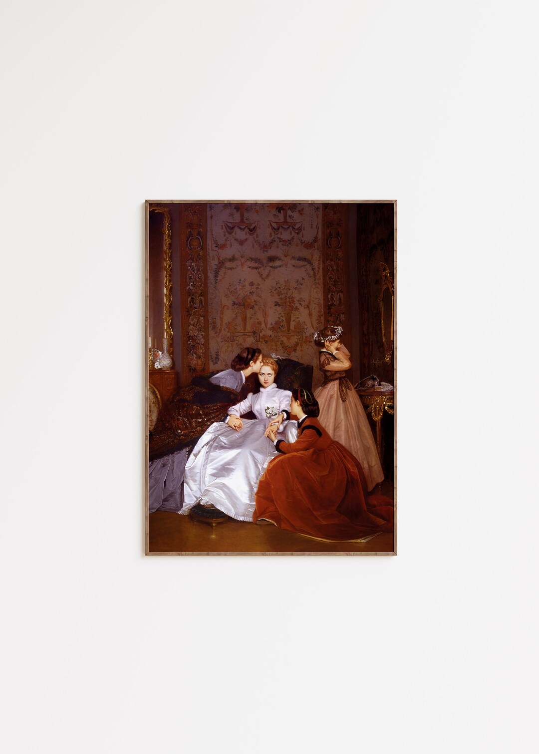 The Reluctant Bride | Auguste Toulmouche Love Story Wall Art, Victorian ...