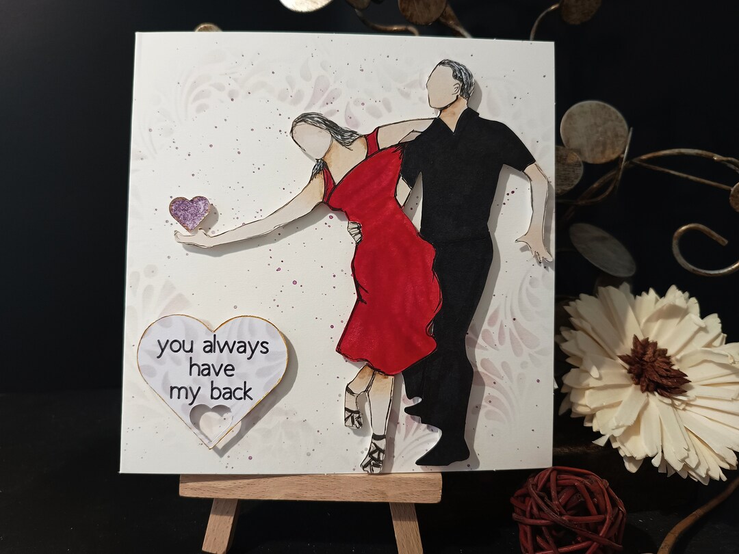Anniversary Greetings Card Dancers Dancing Couple - Etsy