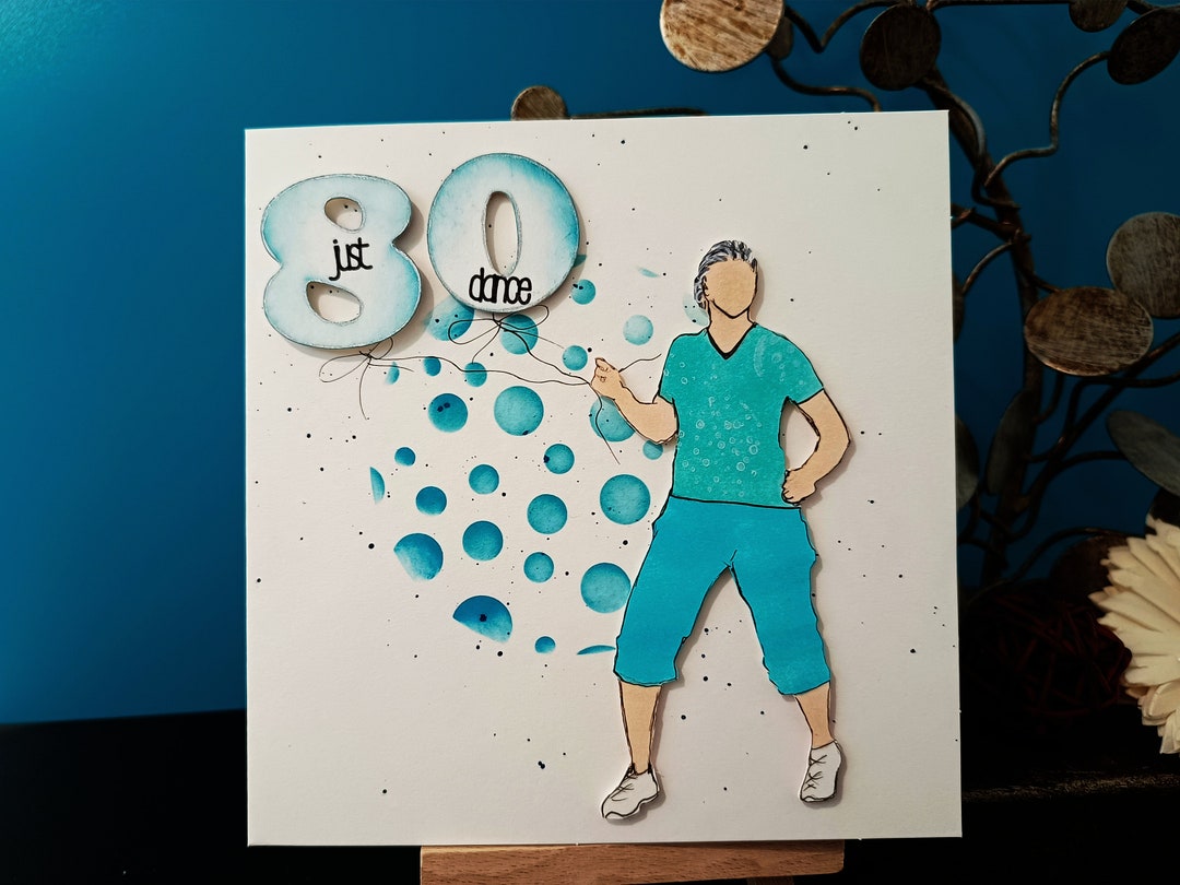 Zumba 80th Birthday Card Just Dance 80th - Etsy