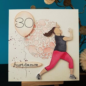 Zumba 30th Birthday Card Just Dance 40 Card - Etsy
