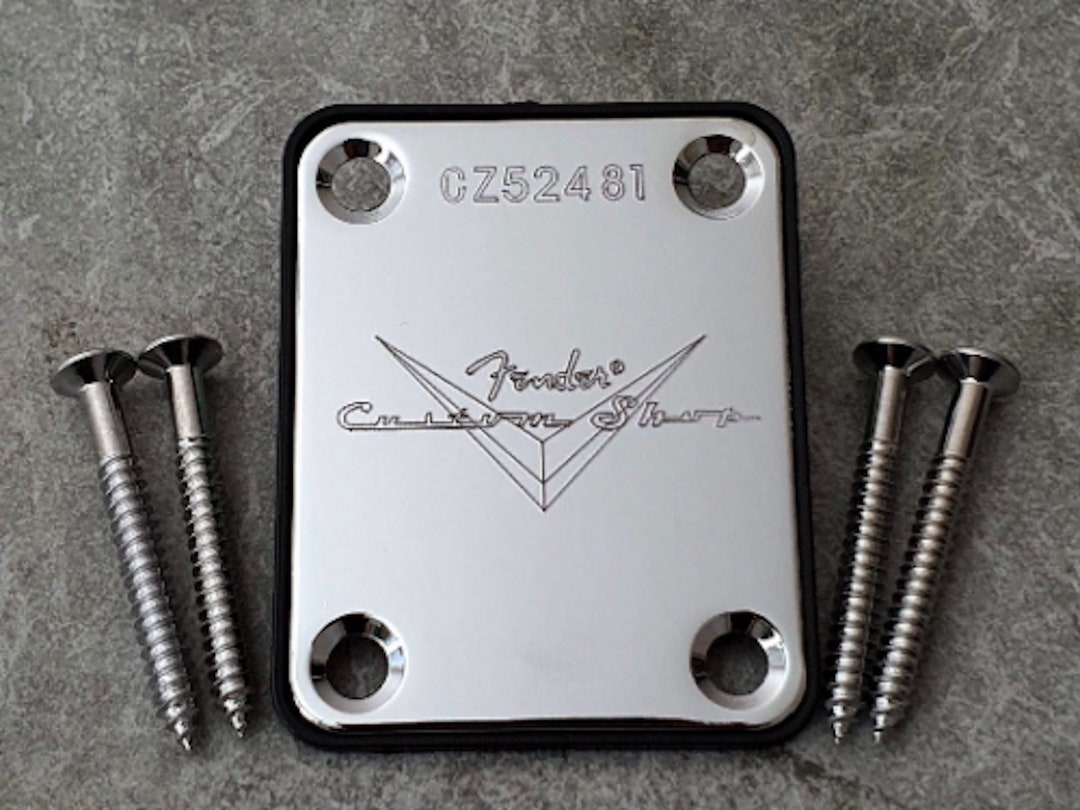 Fender Custom Shop Neck Plate With Mounting Screws Chrome - Etsy