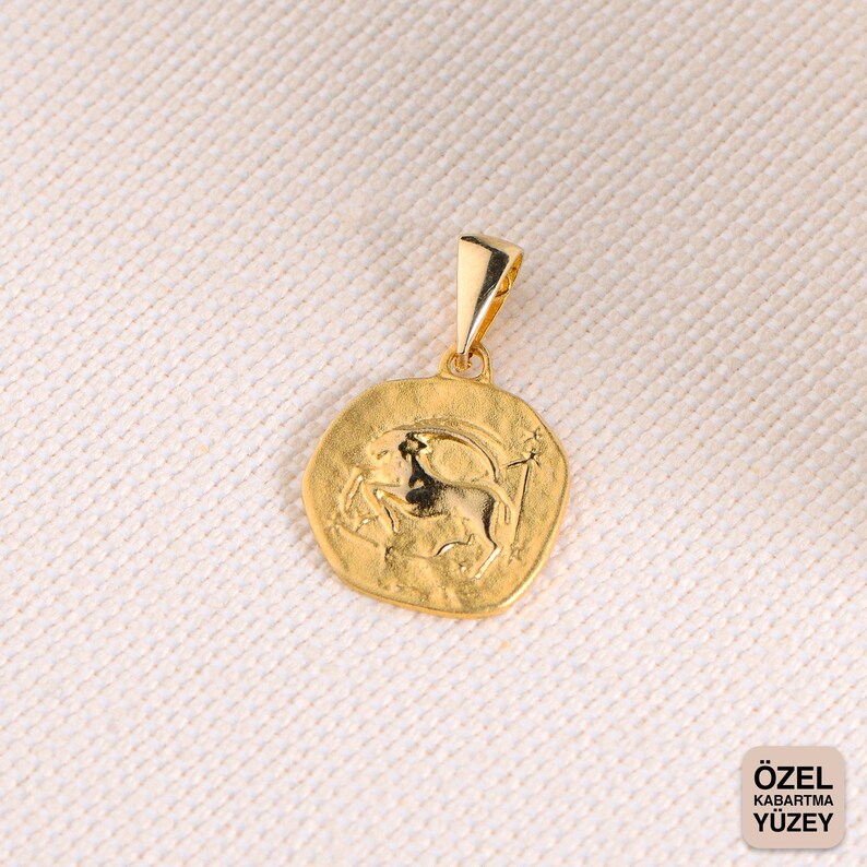 14K Gold Capricorn Zodiac Pendant – Unique Capricorn Necklace Charm - Etsy