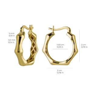 14K Gold Bone Hoop Earrings - Trendy Earring - Real Gold - Discount ...
