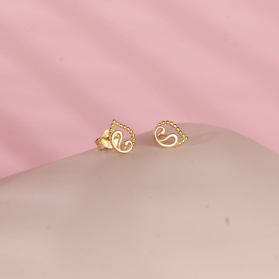 Elegance in Simplicity: 14K Gold Drop Earrings - Trendy Earring - Real ...