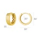 14K Gold Thick Line Patterned Hoop Earrings: Elegant and Modern ...
